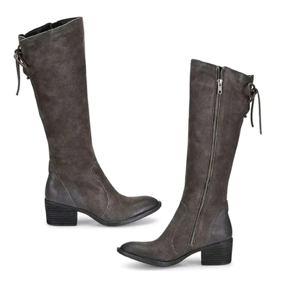 Born | Shoes | Born Cotto Gray Felicia Suede Knee High Boots Size 9m ...